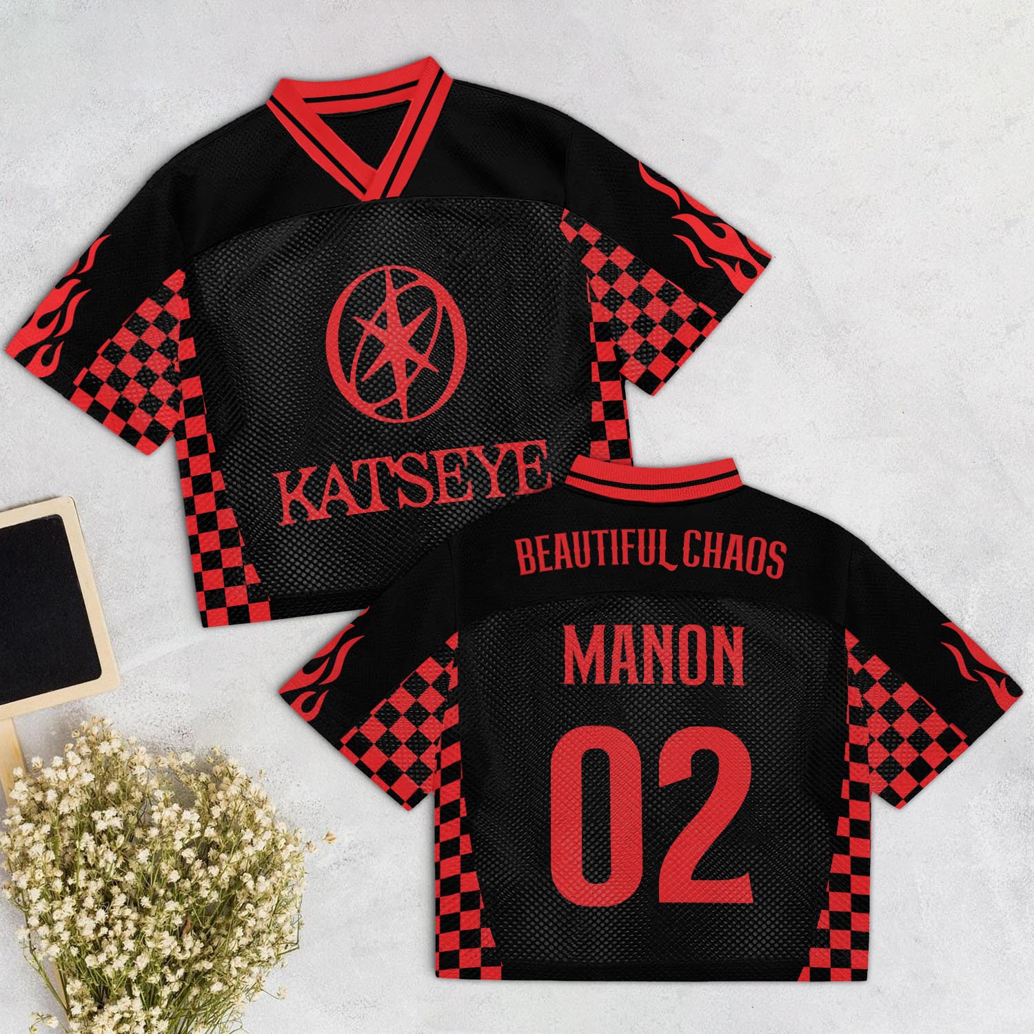 WAVESTEEᵀᴹ The Beautiful Chaos Tour Caro Mixed Mesh Jersey – Wavestee