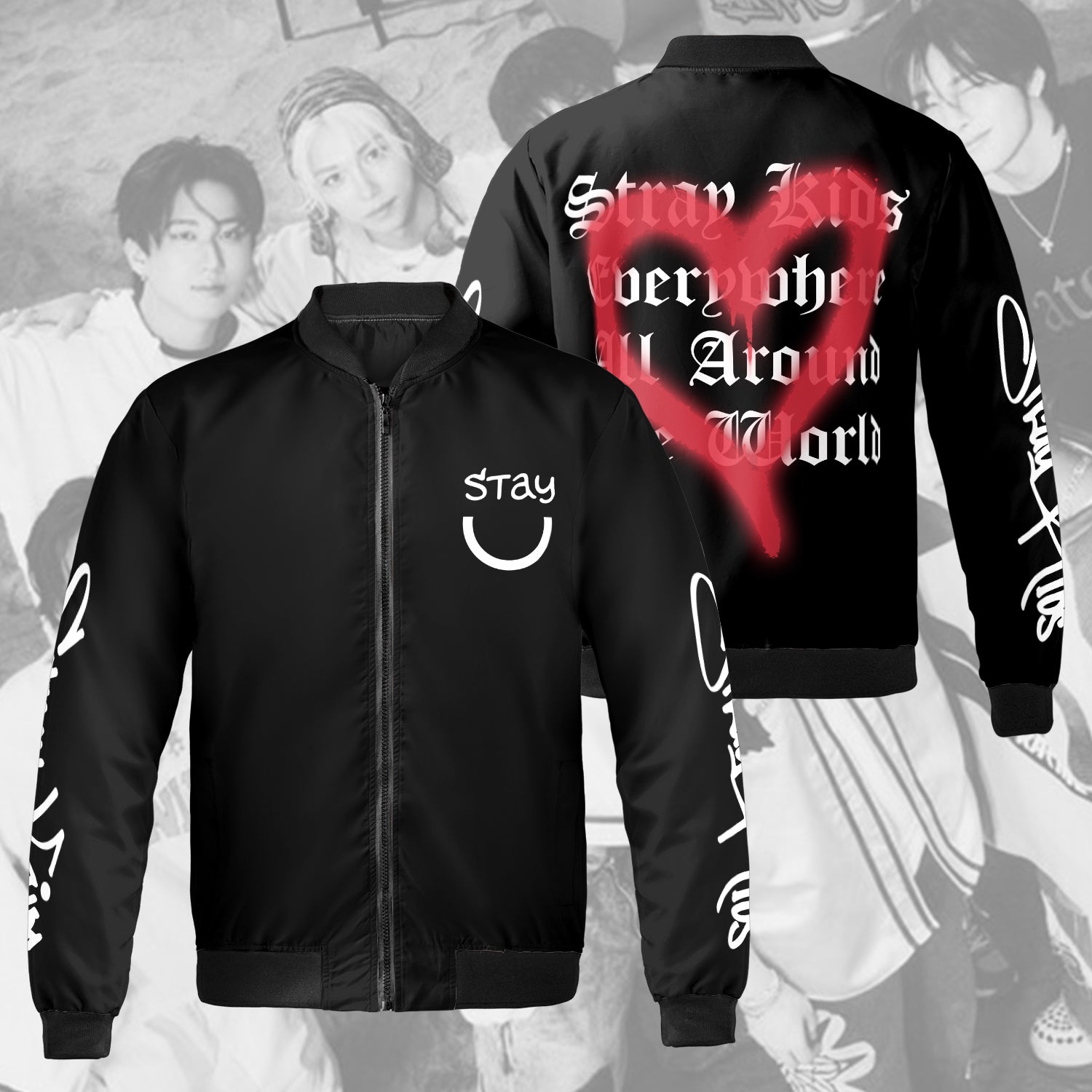 WAVESTEEᵀᴹ Stray Kids DominATE: CELEBRATE Bomber Jacket – Wavestee